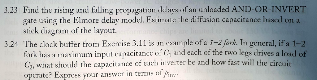 3.23 Find the rising and falling propagation delays of an unloaded AND ...