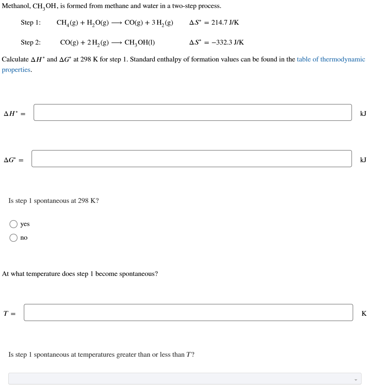 [GET ANSWER] Methanol, CH3OH, is formed from methane and water in a two ...