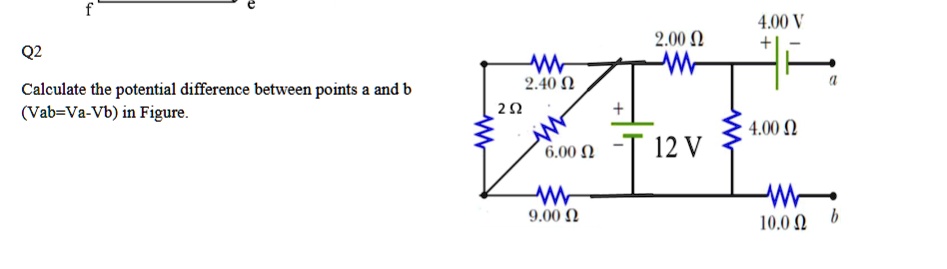 f e q2 calculate the potential difference between points a and b vabva ...