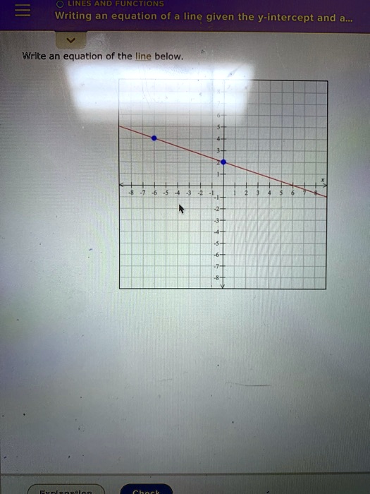 SOLVED: 0 LINES AND FUNCTIONS Writing an equation of line given the y-intercept and az Write an ...