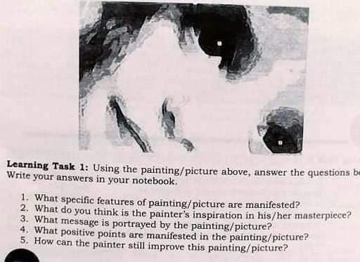 learning task 1 using the painyingpicture below answer the questions ...