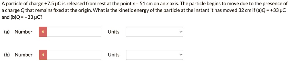 [GET ANSWER] a particle of charge 75 c is released from rest at the ...