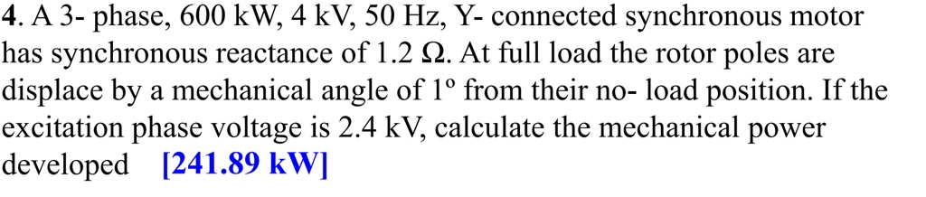 4 a 3 phase 600 kw 4 kv 50 hz y connected synchronous motor...