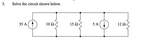 SOLVED: Find the current through and voltage across every element. 5 ...