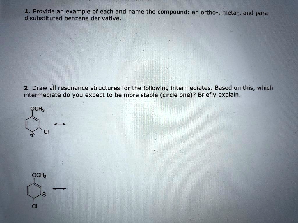 SOLVED: Provide an example of each and name the compound: an ortho ...
