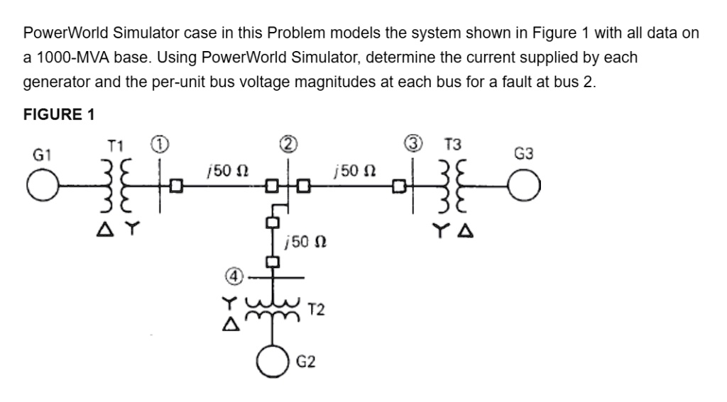 SOLVED: PowerWorld Simulator case in this problem models the system shown in Figure 1 with all ...