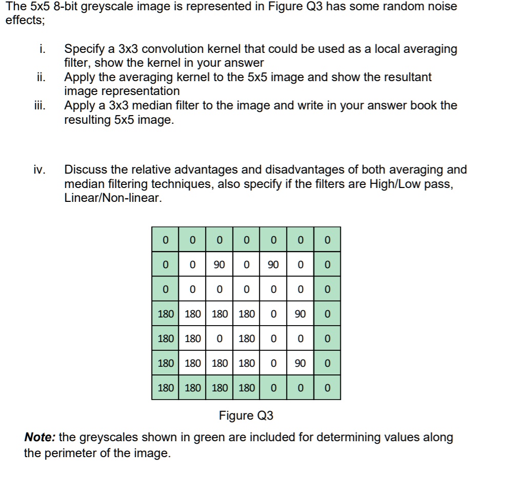 the 5x5 8 bit greyscale image is represented in figure q3 has some ...