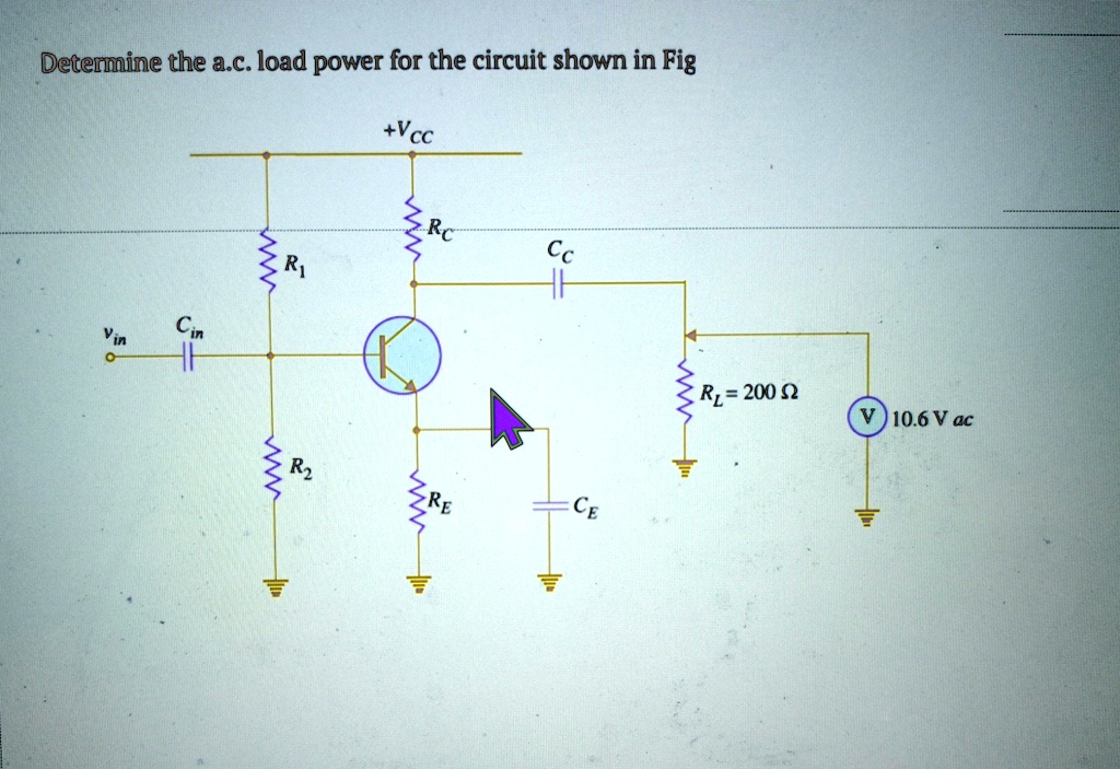 Determine the a.c. load power for the circuit shown in Fig Determine the a.c. load power for the ...