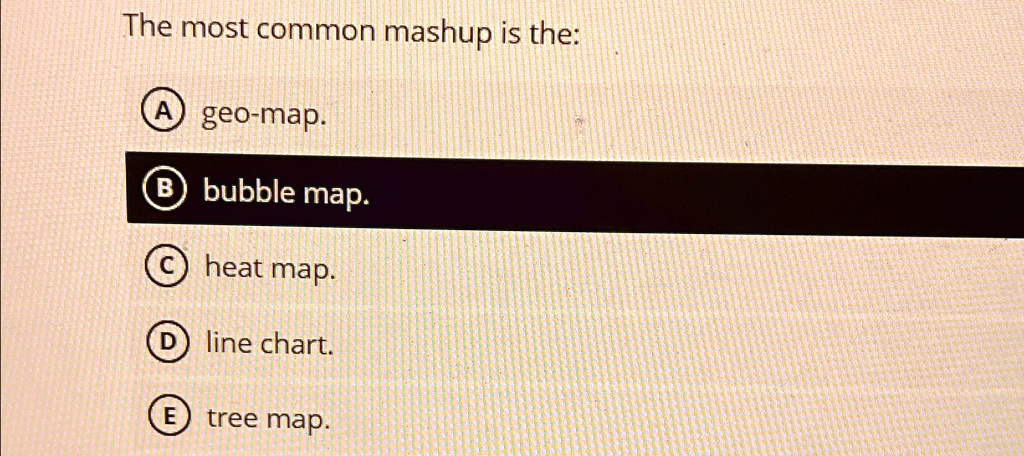 the most common mashup is the geo map b bubble map heat map line chart ...