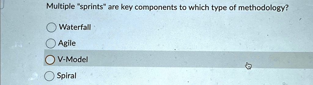 multiple sprints are key components to which type of methodology ...