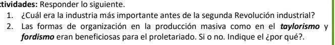 SOLVED: ayudame con esas 2 preguntas tividades: Responder lo siguiente ... SOLVED: ayudame con esas 2 preguntas tividades: Responder lo siguiente ...