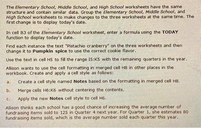 The Elementary School, Middle School, and High School worksheets have ...