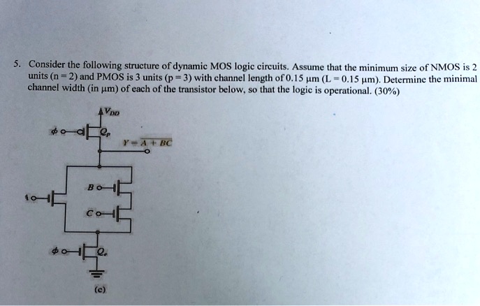 SOLVED: Consider the following structure of dynamic MOS logic circuits ...