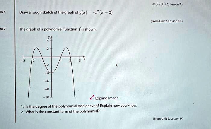 SOLVED: (From Unit 2, Lesson 7 ) Draw rough sketch ofthe graph of g(r) " (2 + 2). (From Unit 2 ...