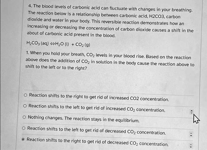 4. The blood levels of carbonic acid can fluctuate with changes in your ...