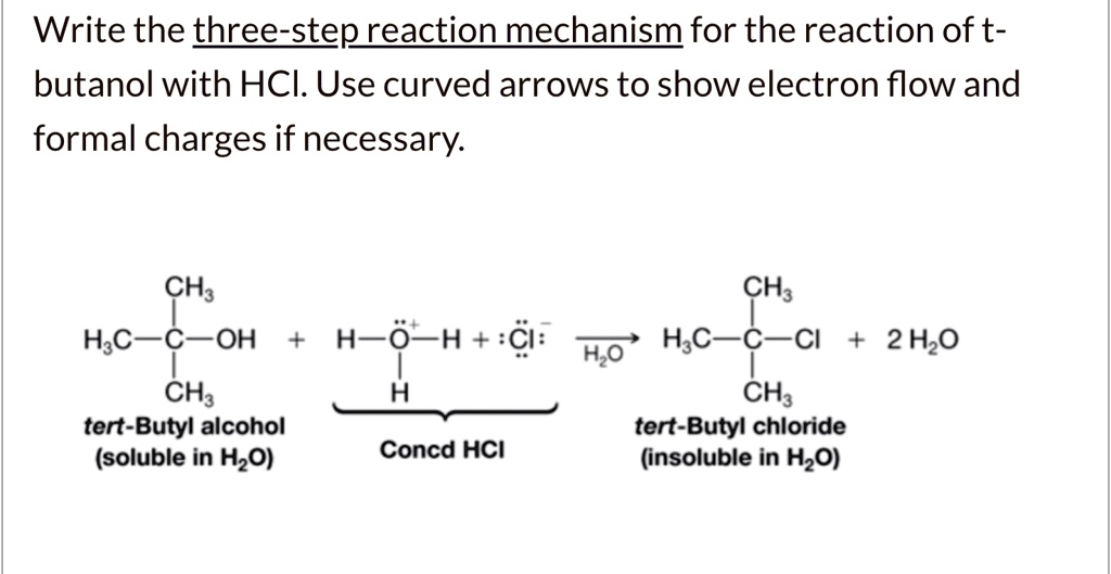 SOLVED:Write the three-step reaction mechanism for the reaction oft ...