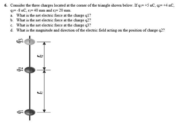 consider the thrce charges located at thc corner ofthe triangle shown ...