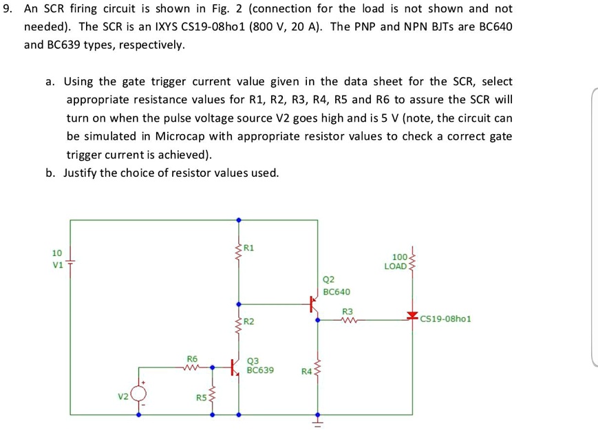Gate Trigger Current = 15mA An SCR firing circuit is shown in Fig. 2 (connection for the load is ...