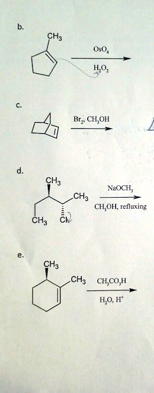 SOLVED: CH3OH H2SO4 HCl Br2 CH3OH NaOH CH3CH2OH, refluxing CH3CH2CHOH ...