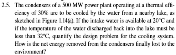 25 the condensers of a 500 mw power plant operating at a thermal effi ...