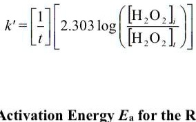 SOLVED: k' = LJ 2.303 log Kal) Ictivation Energv Ea for the