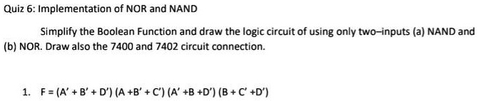 SOLVED: Please help me answer my quiz. I'll give upvote your work!!! Quiz 6: Implementation of ...