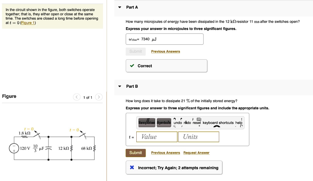 SOLVED: In the circuit shown in the figure, both switches operate ...