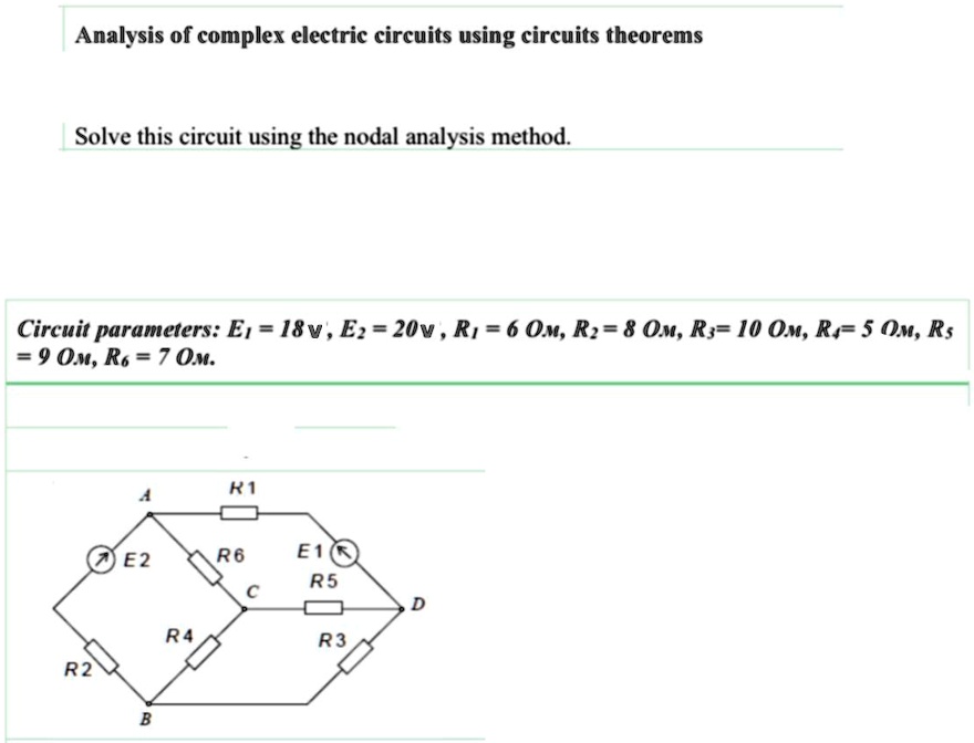 SOLVED: Find all the voltages and currents of the circuit. Solve this circuit using the nodal ...