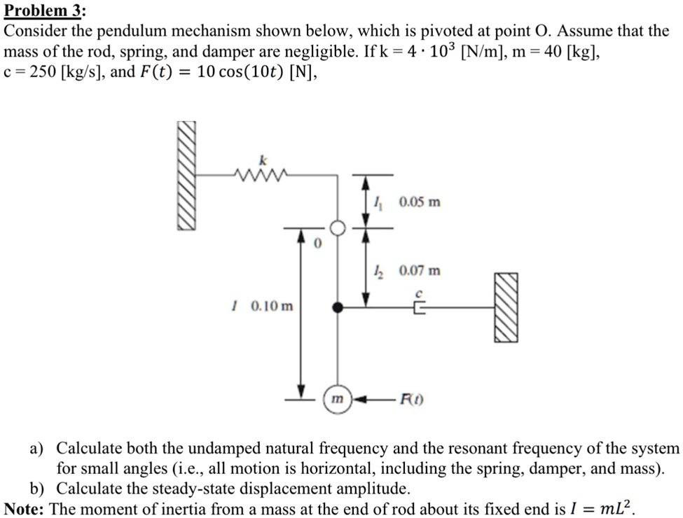 Problem 3: Consider the pendulum mechanism shown below,...
