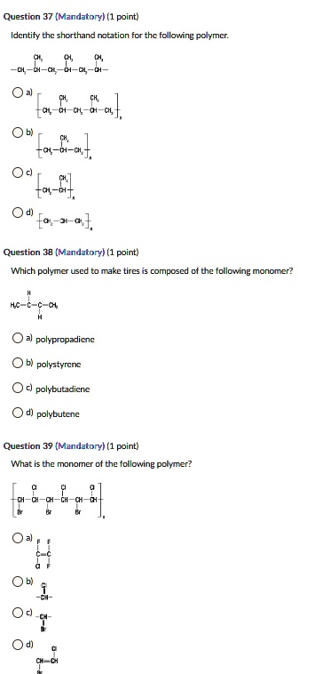 SOLVED: Question 37 (Mandatory) point: Identify the shorthand notation ...