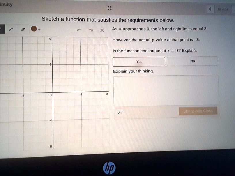 inuity sketch a function that satisfies the requirements below as x ...