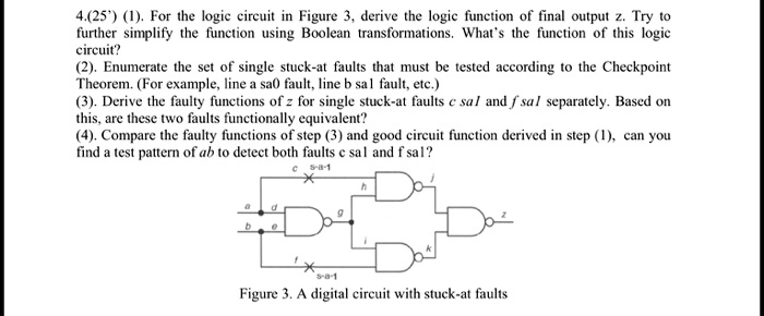 SOLVED: 1. For the logic circuit in Figure 3, derive the logic function of the final output z ...