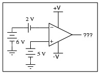 SOLVED: Determine the output voltage polarity of this op-amp (with ...
