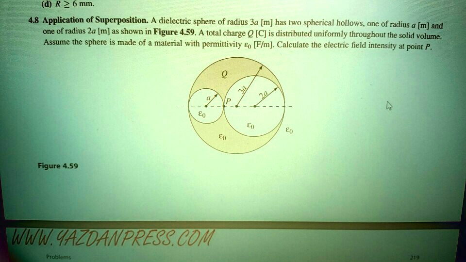 dr6mm 48 application of superposition a dielectric sphere of radius 3 m ...