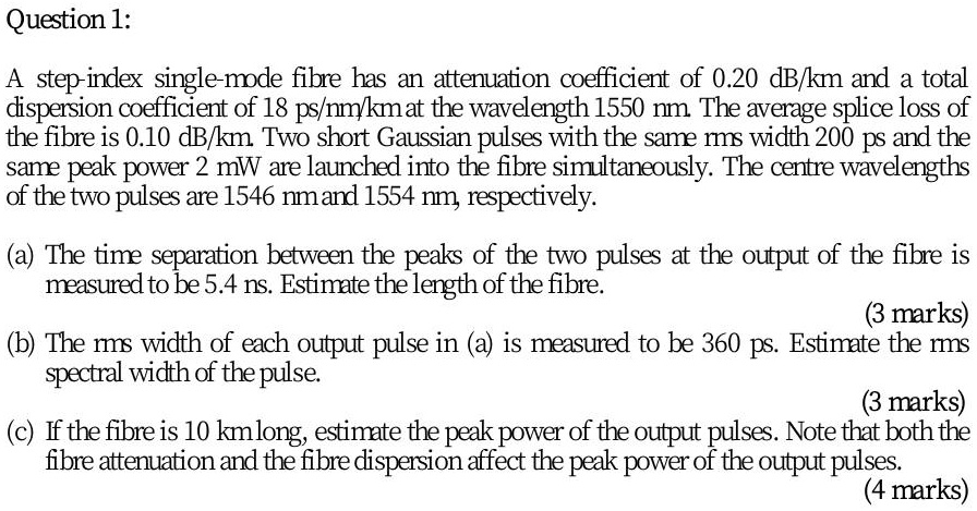 SOLVED: Please answer all parts and don't copy from Chegg solution, that is wrong. Question 1: A ...