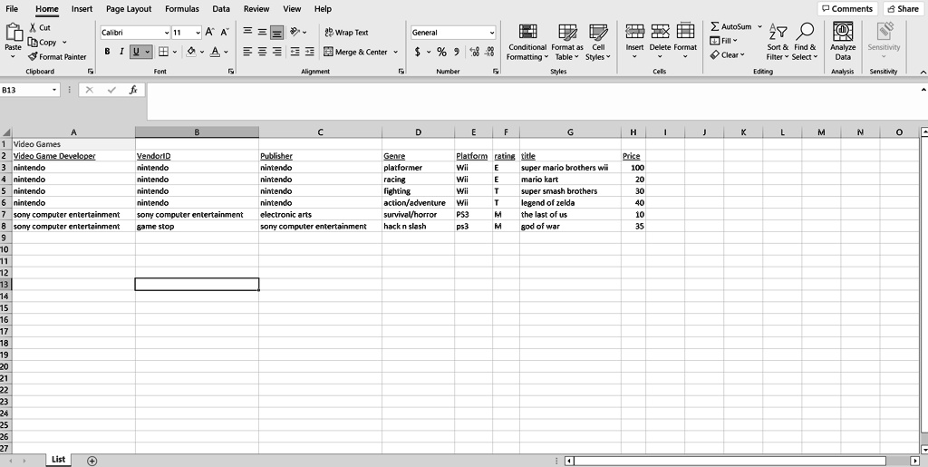 File Home Insert Page Layout Formulas Data Review View Help X Cut Calibri Copy Paste BIU ...