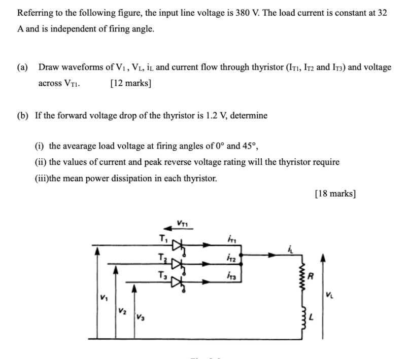 SOLVED: Referring to the following figure, the input line voltage is 380 V. The load current is ...