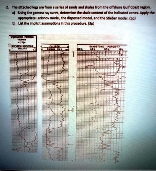 2. The attached logs are from a series of sands and shales from the ...