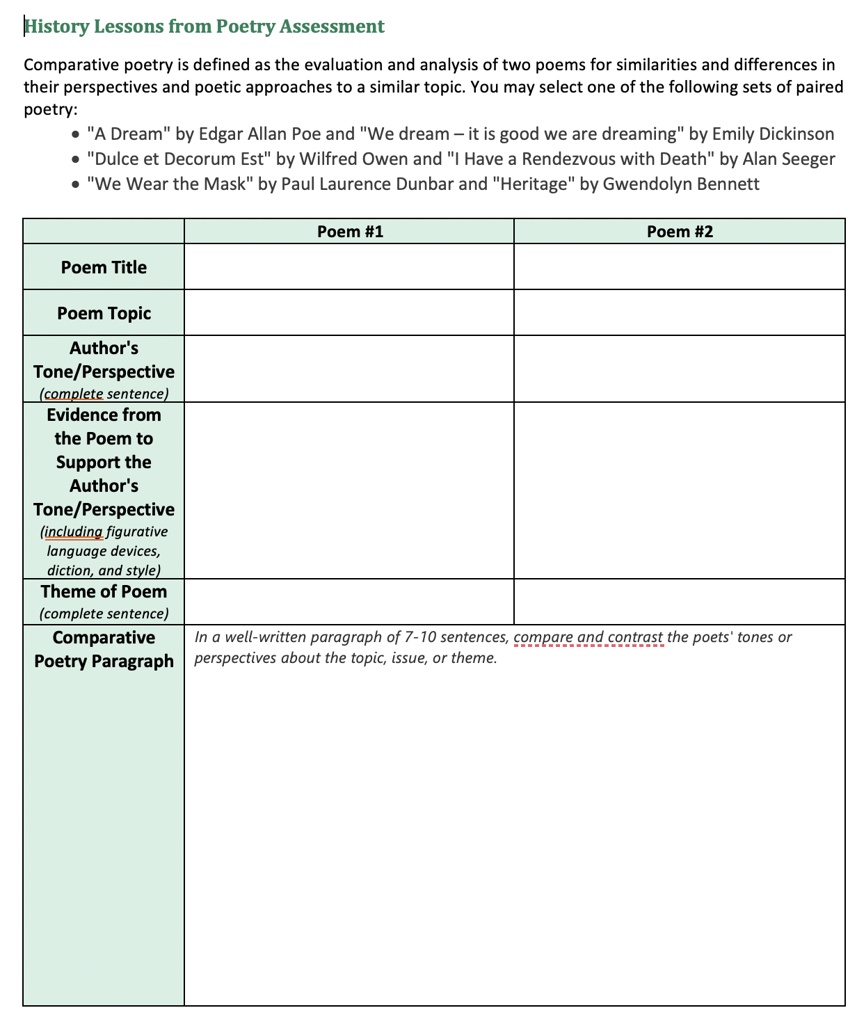 SOLVED: "A Dream" and "We dream—it is good we are dreaming" "Dulce et Decorum Est" and "I Have a ...