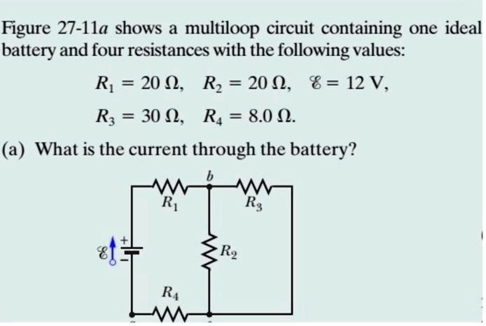 SOLVED: Figure 27-Ia shows a multiloop circuit containing one ideal ...