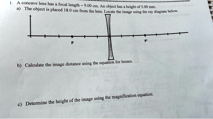 SOLVED: help with diagram and detail solution b)Calculate the image ...