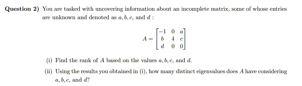 Question 2) You are tasked with uncovering information about an ...