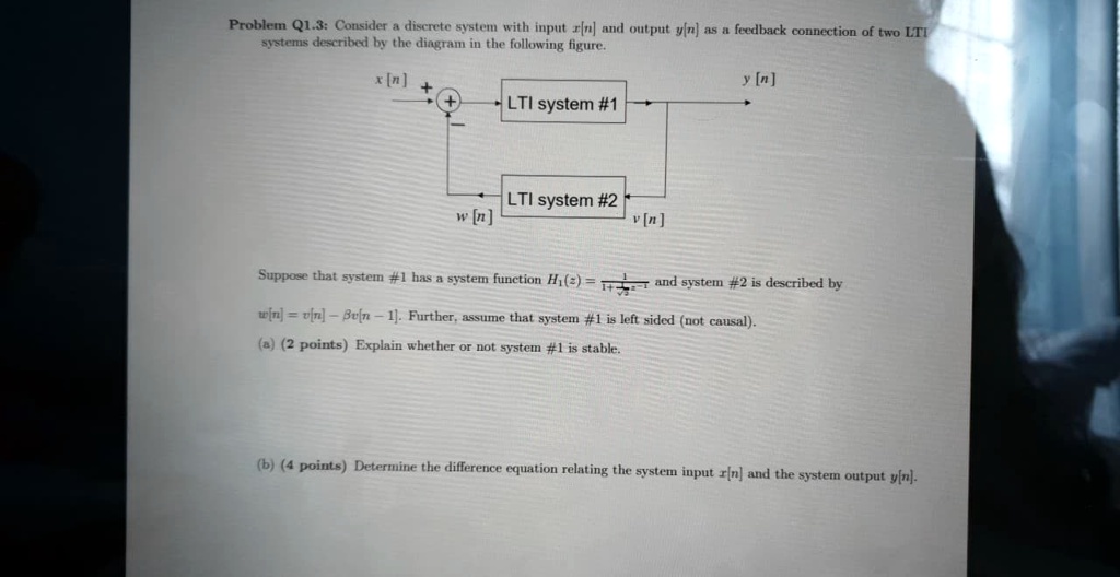 Problem Q13 Consider A Discrete System With Input N And Output Yn As A Feedback Connection Of