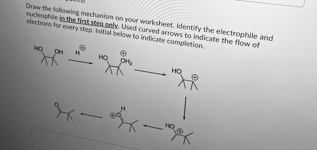 Draw the following mechanism on your worksheet. Identify the ...