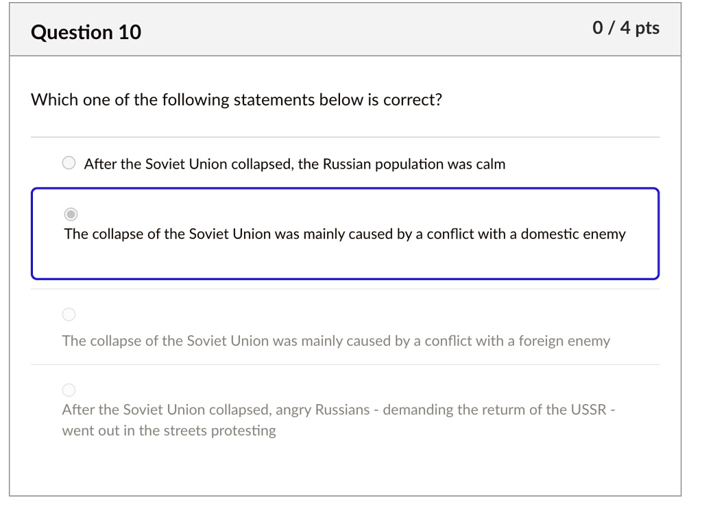 SOLVED: The second option was wrong. What is the answer? Question 10 0 ...