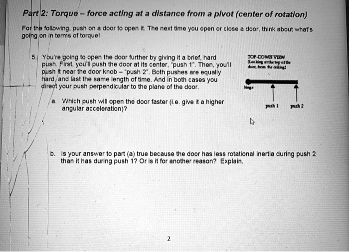 part 2 torque force acting at a distance from plvot center of rotatlon ...
