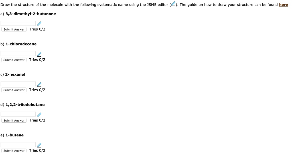 SOLVED: Draw the structure of the molecule with the following ...