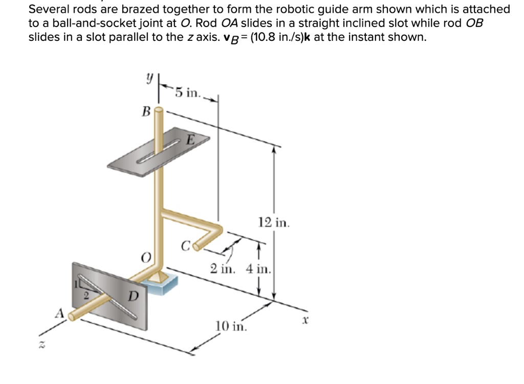 Several rods are brazed together to form the robotic guide arm shown ...
