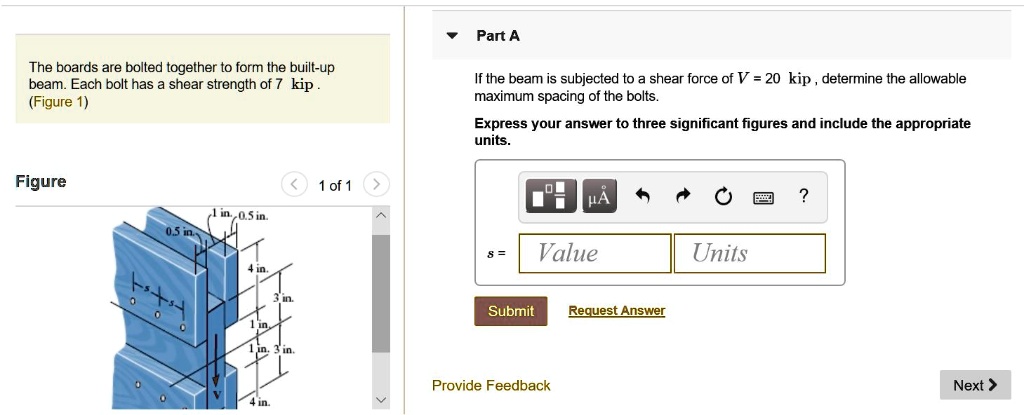 SOLVED: The boards are bolted together to form the built-up beam. Each ...