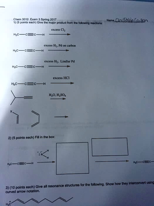' Anyone help?? Give the major product from the following reactions: Fill in the box: Give all ...